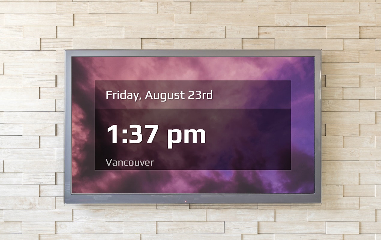 Clock App for Digital Signage - TelemetryTV